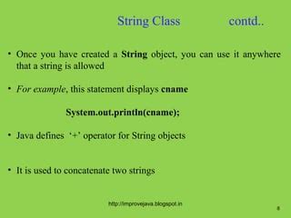 String Classes And Its Methods