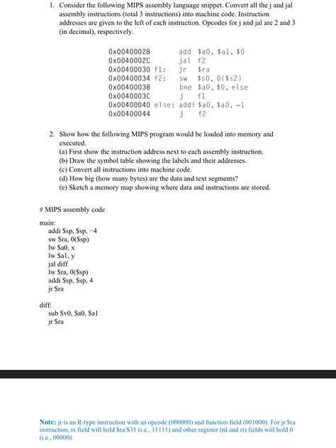 solved consider the following mips assembly language