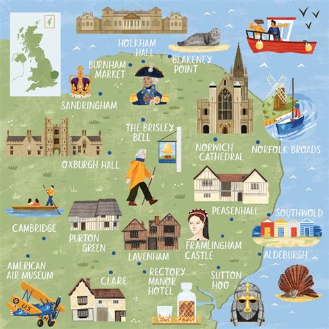 An Illustrated Map Of The Cotswolds