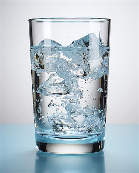 Premium Photo Background Glass Deep Ice Cubes White Border Round