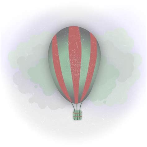 Иллюстрация Воздушный шар в стиле 2d