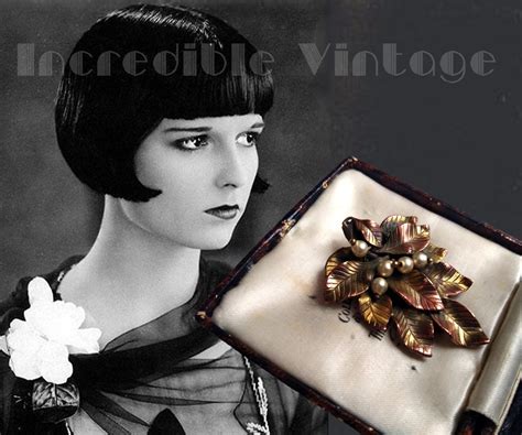 Vintage Miriam Haskell Era Art Deco Dress Fur Clip Vine Leaf Etsy