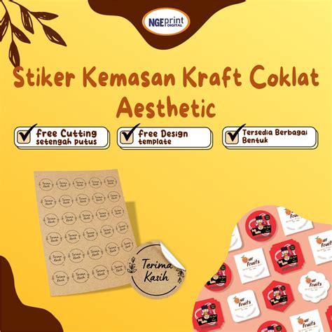 Jual Stiker Label [kraft Samson] Label Kemasan Makanan Minuman Stiker Kemasan Makanan Stiker