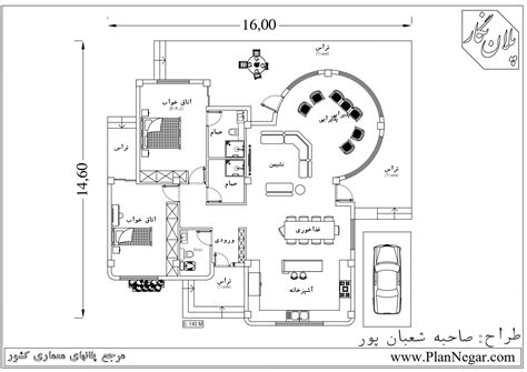 دانلود پلان معماری خانه مدرن Pdf Dwg پلان نگار