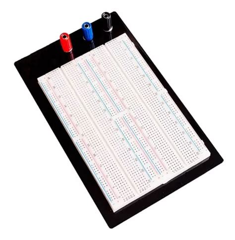 Protoboard 1660 Pontos Com Base Metal E Bornes Arduino Pic
