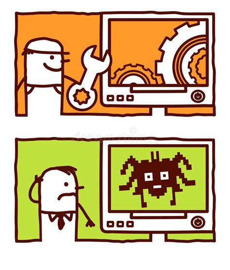 Bug And Restore Stock Vector Illustration Of Character 14881452