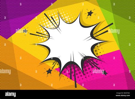 Empty Comic Text Speech Bubble Pop Art Style Stock Vector Image Art