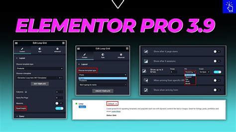 Elementor Pro 39 Update Loop Builder Equal Height Woocommerce Inner Section Popup
