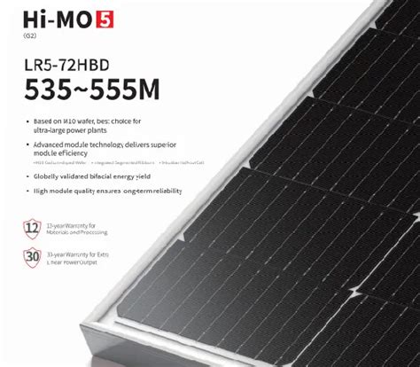 Placas Solares 5000w Longi Himo 6 540w Solar Panel 550w Himo 6 7 450w Bifacial Longi Solar Panel