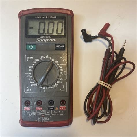 Snap On Eedm503d Manual Ranging Digital Multimeter With Case For Sale