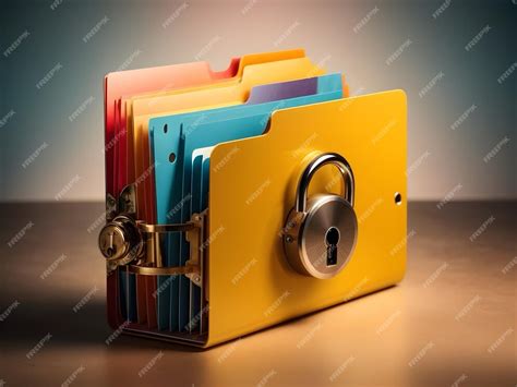 Premium Ai Image Computer File Folder With A Lock Data Protection Cyber Security Concept