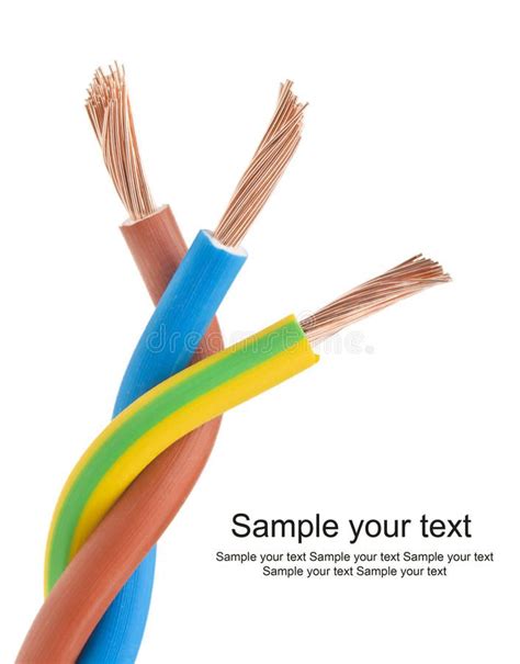 Closeup Of An Electric Cable On A White Background