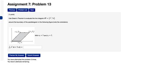 Solved Assignment 7 Problem 13 Previous Problem List Next