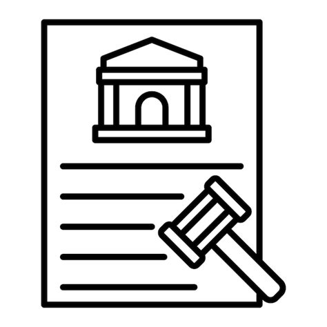 Icono De La Ley Vector Premium