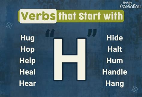 Verbs That Start With H In English With Meanings Examples