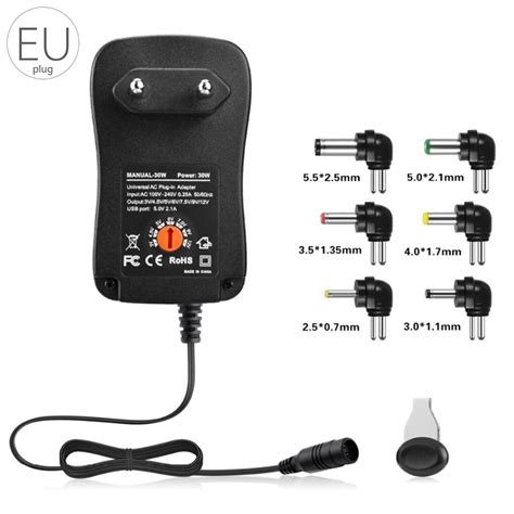 Draagbare Ac Dc Adapter Switching Regelbare Voedin Grandado
