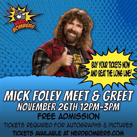 Wwes Mick Foley Meet And Greet At Nerdbombers Rgso