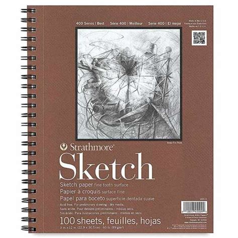 Strathmore бумага для скетчей - Sketch Pad, серия 400, фактура Fine ...