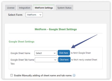 Plugin Metform Setting Pro Version Gsheetconnector