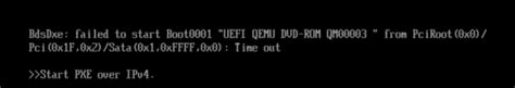 Vm Fails To Start Failed To Start Boot0001 Uefi Qemu Dvd Rom Gpu