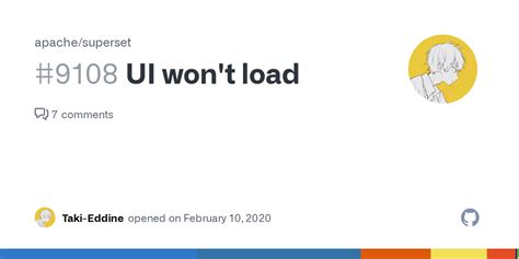 Ui Wont Load · Issue 9108 · Apachesuperset · Github