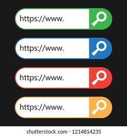 Colored Set Search Bars Template Internet Stock Vector Royalty Free Shutterstock