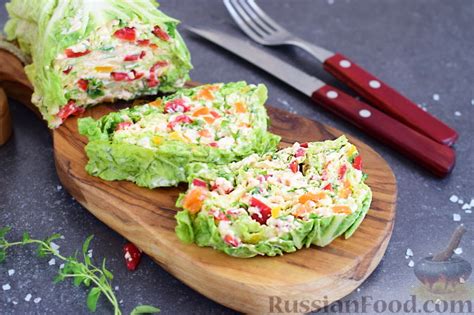 Рецепт: Фаршированная пекинская капуста на RussianFood.com