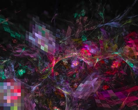 抽象数字分形幻想设计闪亮插画图片下载 正版图片402375045 摄图网
