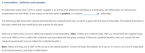 Solved 1 Externalities Definition And Examples An