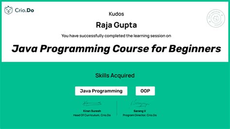 Javaprogramming Learningjourney Criodo Softwaredevelopment Raja Gupta
