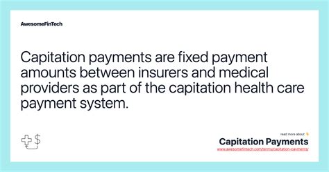 Capitation Payments Awesomefintech Blog