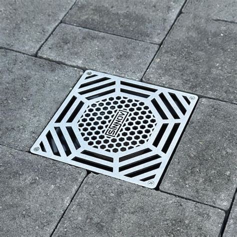 6 In Premium Stainless Steel Heavy Duty Square Paver Drain Grate For