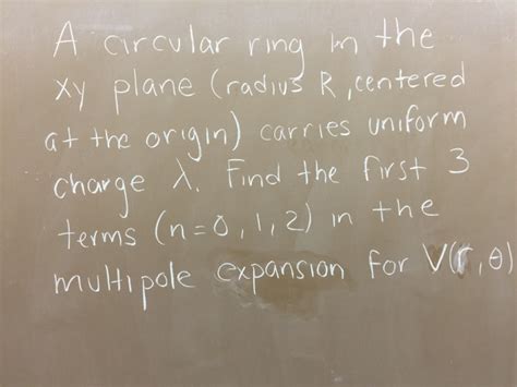 Solved A Circular Ring In The Xy Plane Radius R Centered