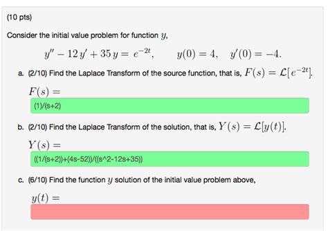 solved consider the initial value problem for function y