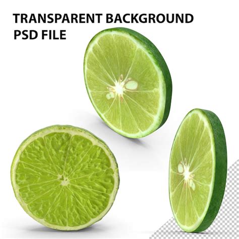 Premium Psd Lime Slice