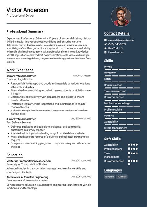 22 Limousine Driver Resume Examples For 2024 Effective Tips