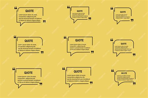 Premium Vector Set Of Vector Quote Templates