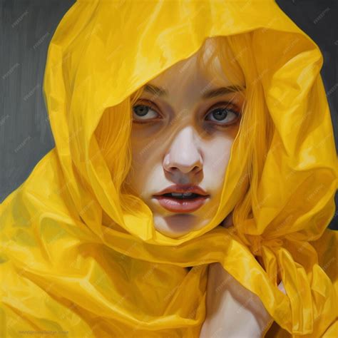 Premium Ai Image A Women Wearing Yellow Dress