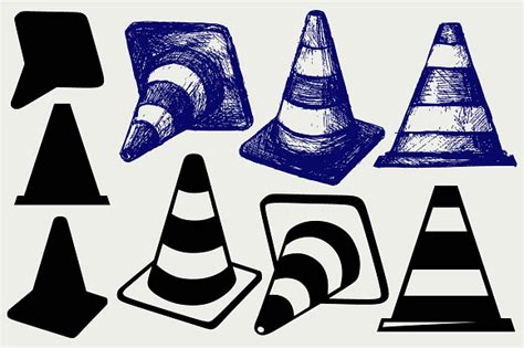 Traffic Cones Svg Dxf ~ Icons ~ Creative Market