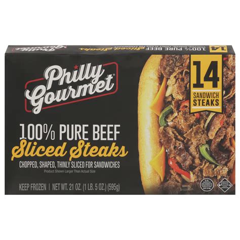 Save On Philly Gourmet 100 Pure Beef Sliced Steaks 14 Ct Frozen