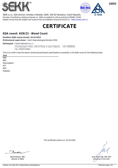 Reports For The Eqa Participants