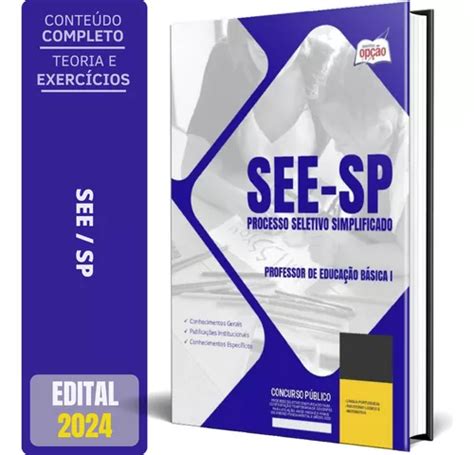 Apostila Processo Seletivo Simplificado See Sp Professor 1 Parcelamento Sem Juros