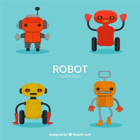 Free Flat Robot Collection With Different Poses Nohat Cc