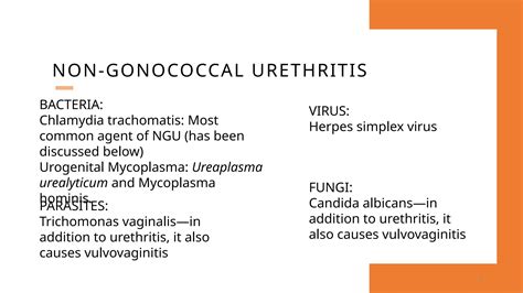 Non Gonococcal Urethritis And Trichomoniasis T Vaginalispptx