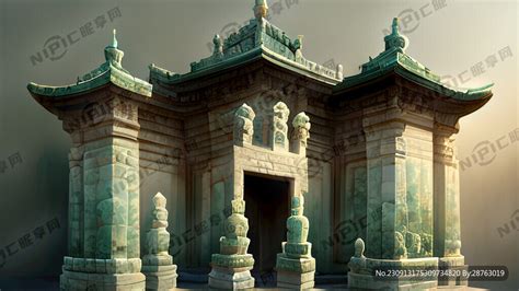 Ai创作图雕栏玉砌 宫殿 宫灯 昵图网