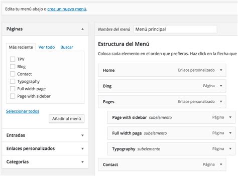 Crear Menús En Wordpress Rafel Sansó