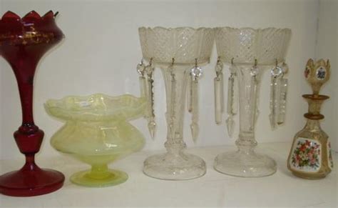 Bonhams A Pair Of Late 19th Century Cut Glass Lustres Hung With