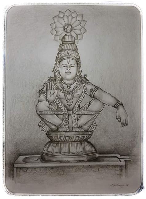 Swamy Ayyappan Elephant Head Drawing Buddha Art Drawing God