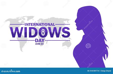 International Widows Day Vector Illustration On June 23 With Woman