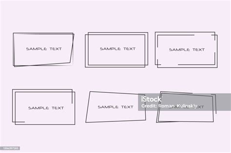 텍스트에 대한 직사각형 검정 프레임입니다 태그 레이블 카드에 대한 배경 가장자리에 대한 스톡 벡터 아트 및 기타 이미지 가장자리 개체 그룹 공란 Istock